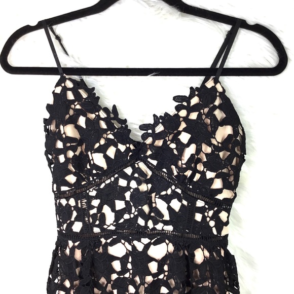 Dresses | Nwot Black Tan Lace Dress Size Medium | Poshmark